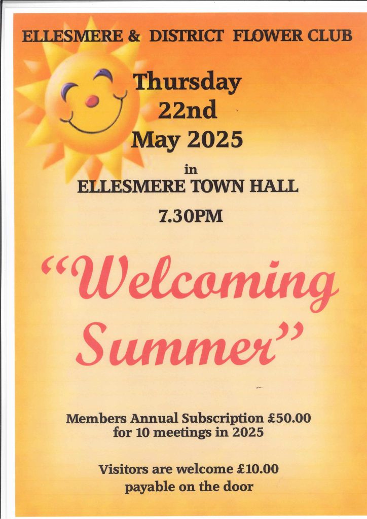 Ellesmere & District Flower Club - Ellesmere Town Council ...